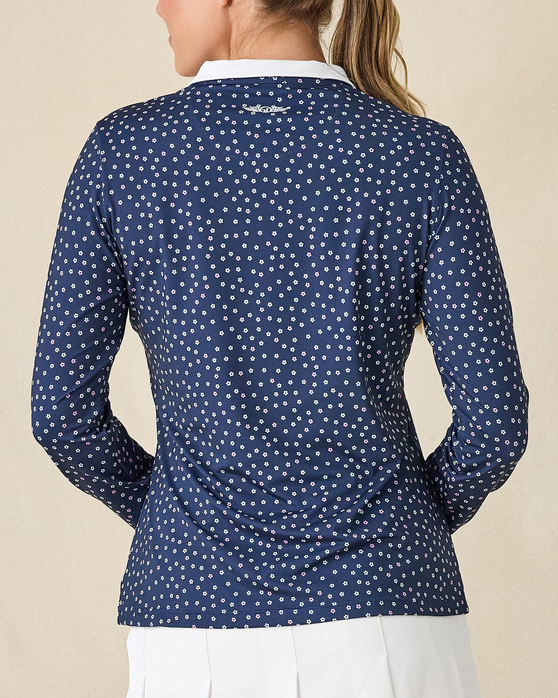 Cherry Bloom Quarter Zip - New Indigo