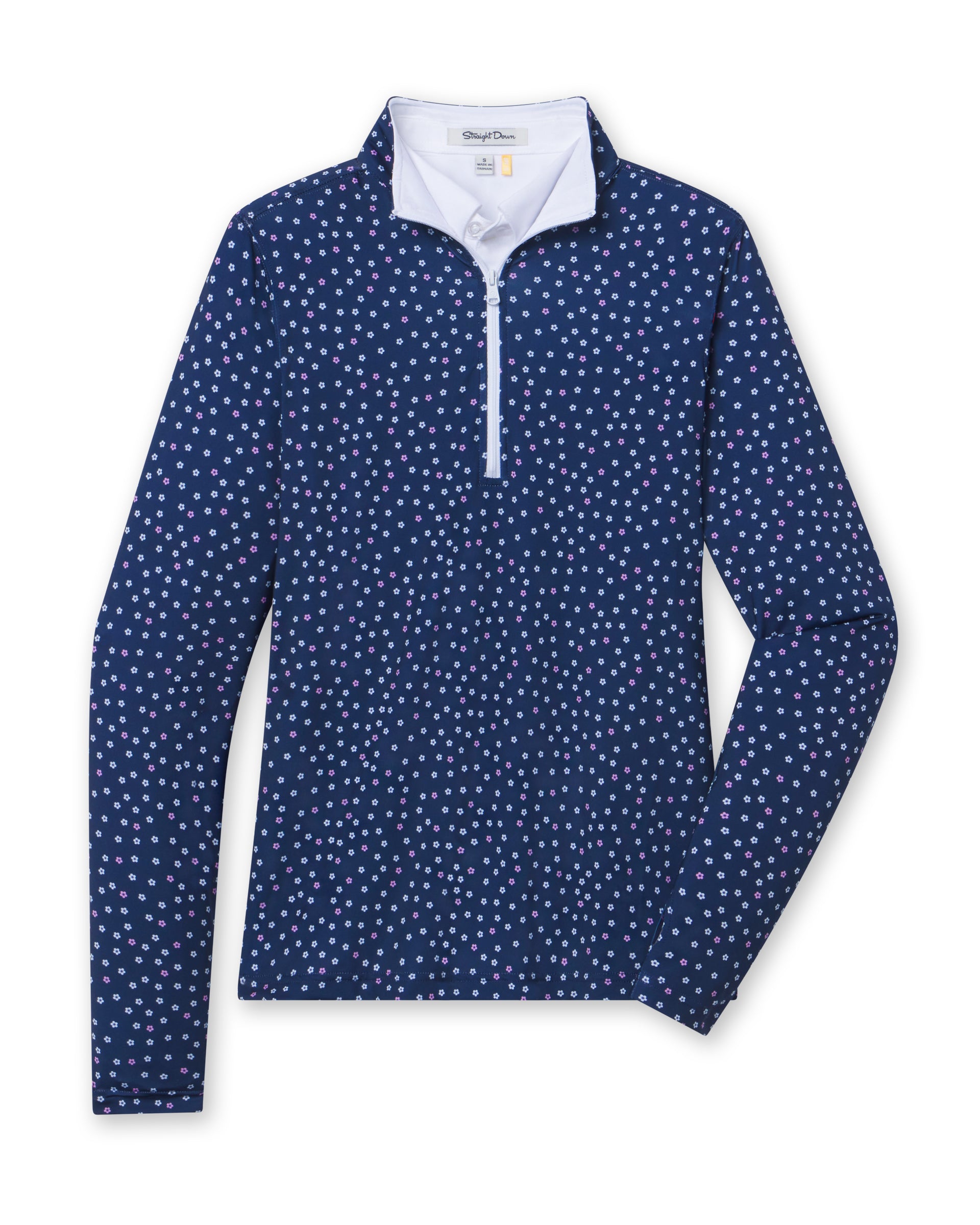 Cherry Bloom Quarter Zip - New Indigo